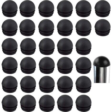 LaBlanc - Black Round Chair Tube Caps End Caps Round Chair Leg End Cap ...