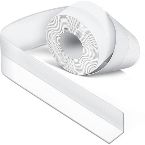 LaBlanc White Silicone Bathroom Seal Bathtub Seal Sealing Tape Anti Mold and Waterproof Soft Adhesive Tape Suitable for Kitchen Toilet Corner 38mmX3.2M
