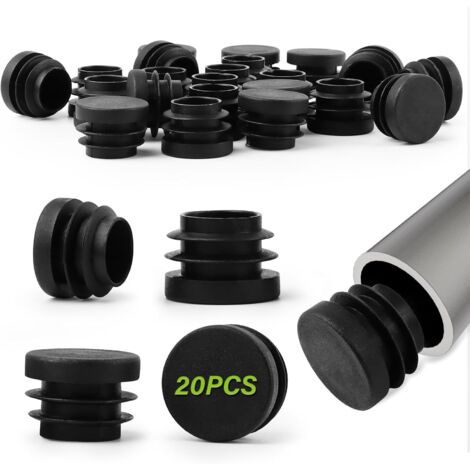 20PCS Round Tube Plugs 25mm, PE Round Tube Plug, Chair Leg Protector ...
