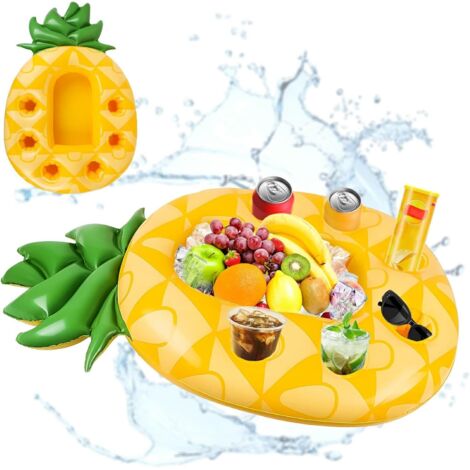Inflatable Pineapple Cup Holder, Floating Pool Bar, Inflatable Drink ...