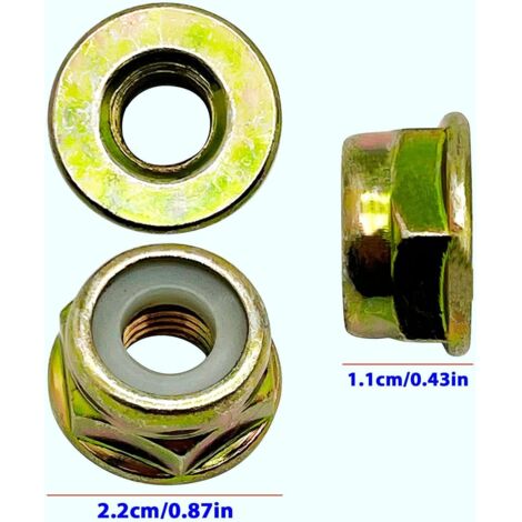 10 Universal Reverse Thread Nuts M10 x 1.25 - Replacement for Brush ...