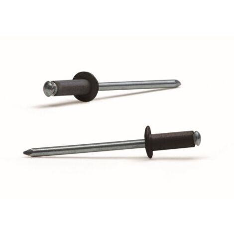 Remache Flor Ø 4,0 X 16 Alu/Ac L. Negro 9005 500 Pz