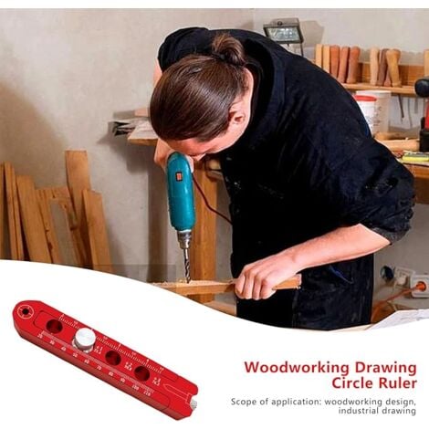 Lntyq Compas de charpentier en alliage d'aluminium, règle ronde ...