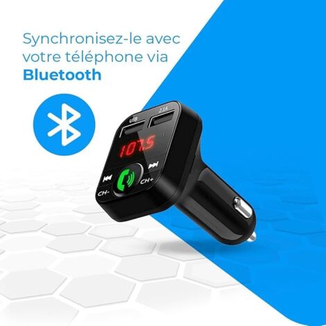 Lntyq Transmetteur FM Bluetooth - Mains libres, pour voiture et camion ...