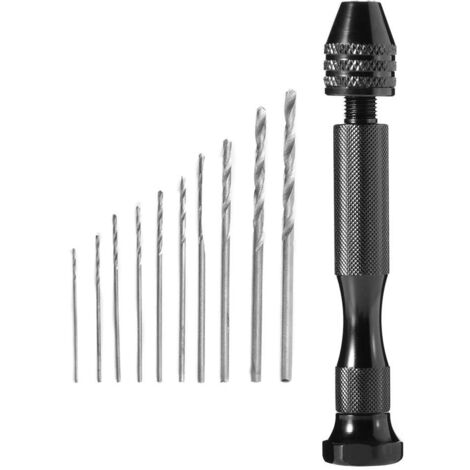 Lntyq Perceuse à Main avec 10 Micro Forets Hélicoïdaux Twist Drill Bits ...