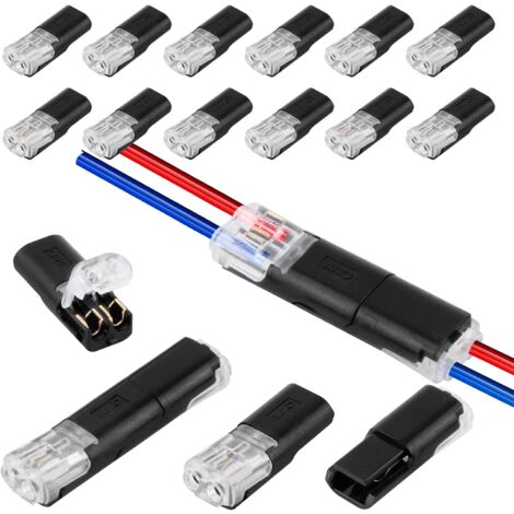 Lntyq Lot de 12 connecteurs de voiture à 2 broches Connecteurs étanches pratiques et rapides ...