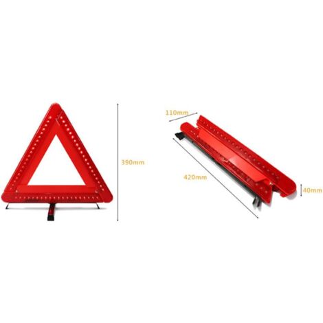 Lntyq Triangle d'avertissement Pliable LED Sécurité Voiture/Bord de la ...