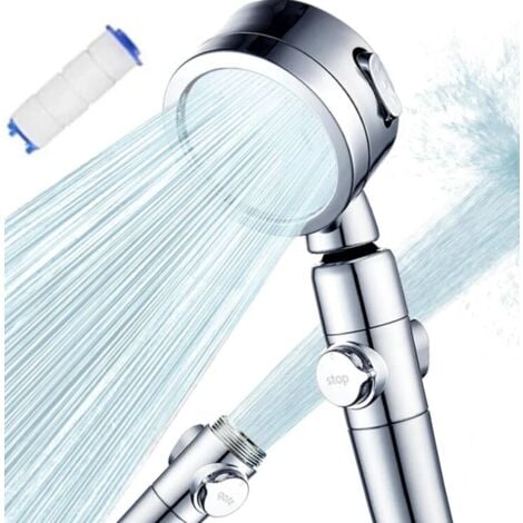 Lntyq Pommeau de douche haute pression, Douchette Douche Salle de Bain Réglable à 3 Mode et ...