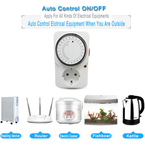 Lntyq Minuterie Programmable,Programmeur journalier mécanique inter ...