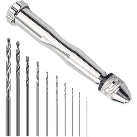 Lntyq 1 Pieces Perceuse à Main,Perceuse Manuelle avec 10 Twist Drill ...
