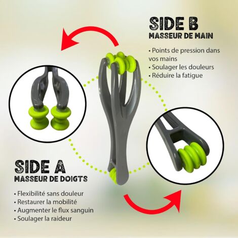 Lntyq Rouleau de massage pour les doigts et les mains 2 en 1 - Outil ...
