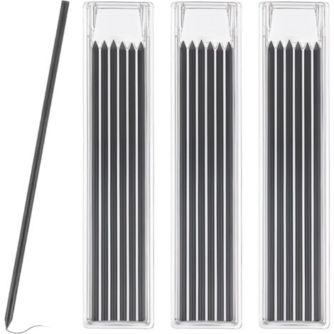 Lntyq 48Pcs Mine Crayon Chantier, 2.8mm Crayon de Chantier, Recharges ...