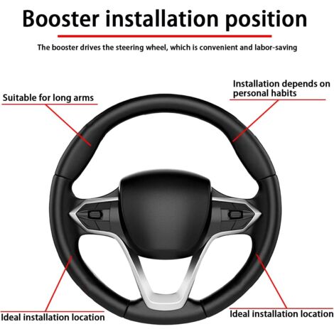 Lntyq Bouton de Volant de Voiture, Universel Spinner de Volant Silicone ...