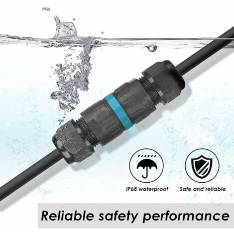 Conector eléctrico impermeable IP68 - Caja de conexiones impermeable para exteriores con ...
