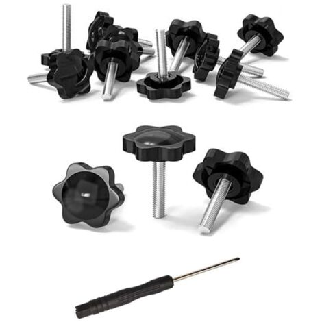 12 Stück Rändelschrauben M6 x 30mm Sterngriffschrauben mit Griff M6 ...