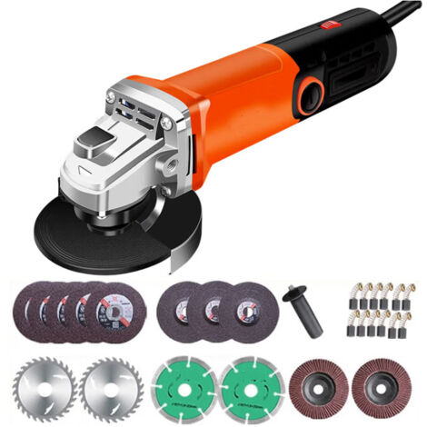 Elektrischer Mini Winkelschleifer 100mm , 850W mit 5 Trennscheiben Multifuction Kabelgebundener ...