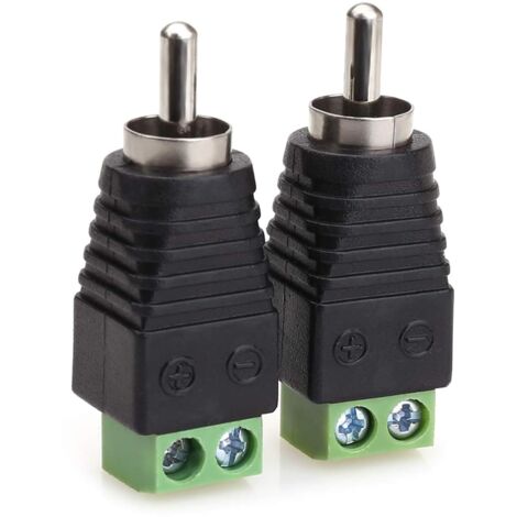 2 Stück RCA Cinch Stecker Adapter DC Cinch-Anschluss für Audio ...