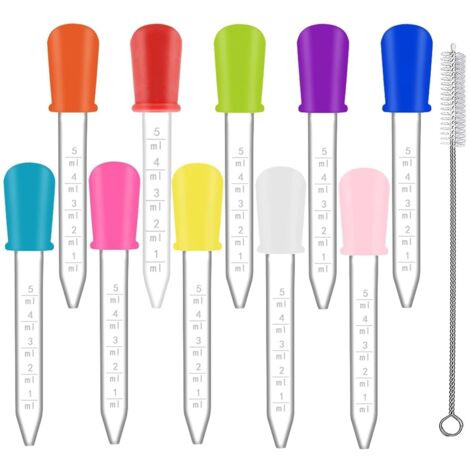 10er-Pack Flüssigkeitstropfer, Tropfpipette, Silikonpipette, 5 ml ...