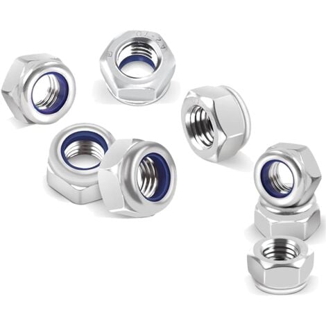 60 Stück Sechskantmuttern M6, Sicherungsmuttern Edelstahl Standard A2 V2A M8 Mutter ...