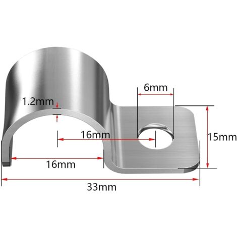 Kabelschellen Metall,10 Stück Rohrschellen 16mm V2A Edelstahl 304 ...