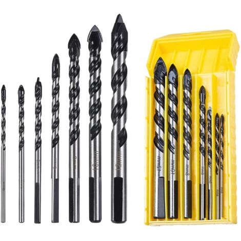 Fliesenbohrer Glasbohrer Set, 7 Stück Fliesenbohrer Set für Porzellan ...