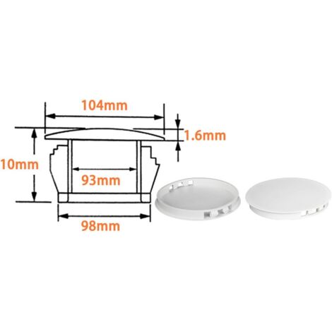 2 stück Lüftungsrohr Abdeckung für Muffenstopfen DN 100mm - Rohr Deckel ...