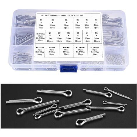 Splinte Set, Splinte Sortiment mit Sortimentskasten, 1 Stück Edelstahl ...
