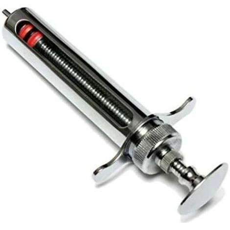 only 50ml Reusable Stainless Steel Hypodermic Veterinary Animal Syringe ...