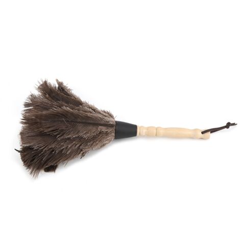 Plumero de plumas de avestruz suaves para limpieza, ligero y con mango ...