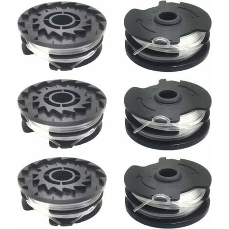 Set of 6 replacement line spools for LIDL Parkside trimmer PRTA 20-Li A1, B2, C3, PRT 550 A1, A3 ...