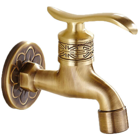 Messing Outdoor Wand Montiert Garten Wasserhahn Antike Mopp Wasserhahn ...