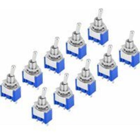 10 stücke AC 125 V 6A EIN-AUS 3 Pin Mini Wippschalter 2 Position für ...