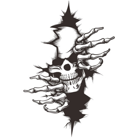Totenkopf Totenkopf Horror 22x32cmStickers Aufkleber Sticker Sticker ...