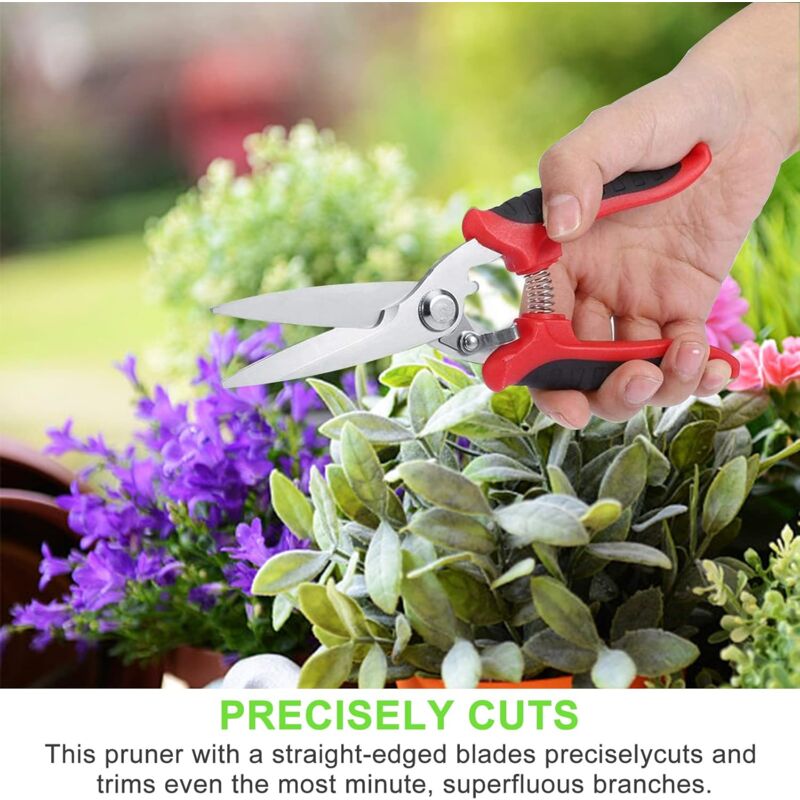 Garden Pruning Shears Agricultural Scissors Hand Tools for Fruit Tree Flower Branch Pruning Plants Harvest Herbs Vegetables Steel