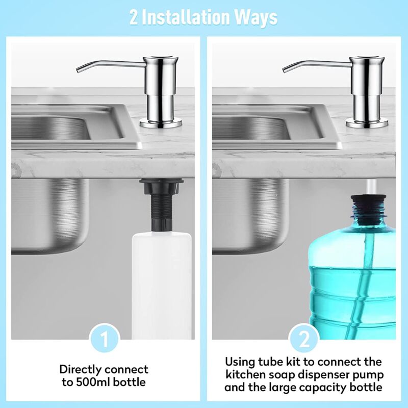 Sink soap dispenser bottle store