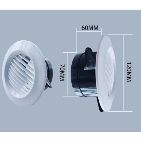 (75mm) Adjustable ventilation grille Round plastic ventilation grille ...