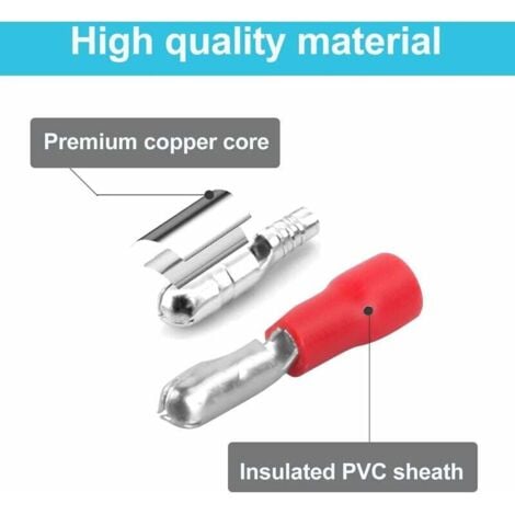 100 Pieces Electrical Terminals, Round Electrical Terminals Electrical ...