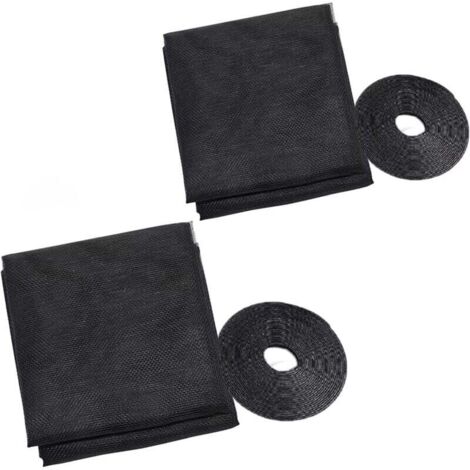 2 Pieces Black Window Screen, Mosquito Net Roll, 130x150cm Insect ...