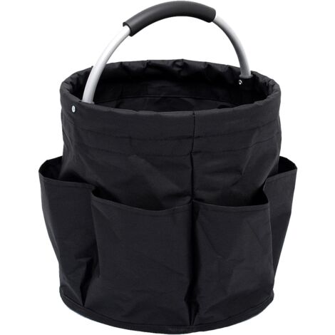 Cleaning Product Storage Basket (Black), 6 foldable compartments, with ...