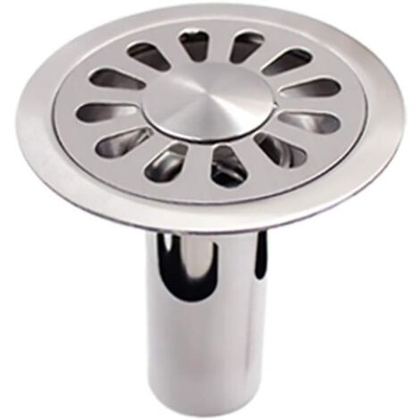 Brushed stainless steel round floor drain, suitable for bathroom ...