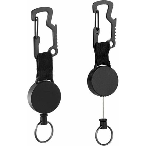 2 Pieces Retractable Keychain Reel, Retractable Extendable Keychain ...