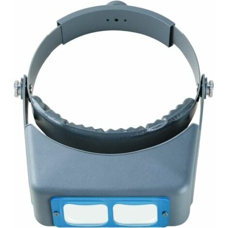 Headband Magnifier Hands Free Jeweler Magnifying Glass Head Mount Headset Magnifier Visor Optical Glass 4 Replaceable Lenses for Reading Repairing