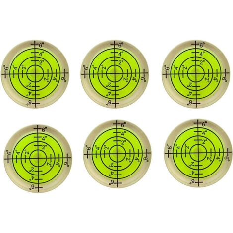 6x Bubble Level, 32x7mm Round Bullseye Level for Tripod, Phonograph ...