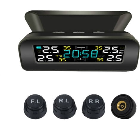 Universal Wireless Tire Pressure Monitoring System, Solar Powered Clock ...
