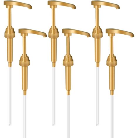 6 Pack Coffee Syrup Pump with Rotating Design Reusable Leakproof 750ml ...