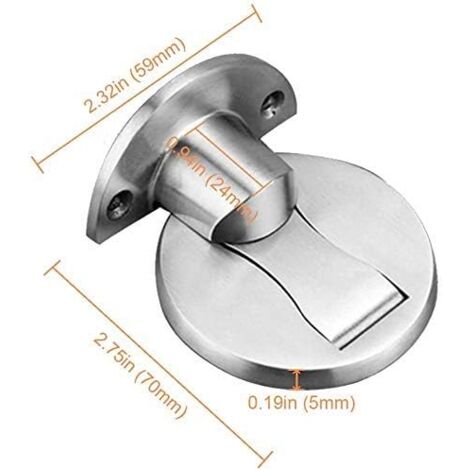 Magnetic Door Stop, Brushed Satin Nickel Magnetic Door Stop, Invisible ...