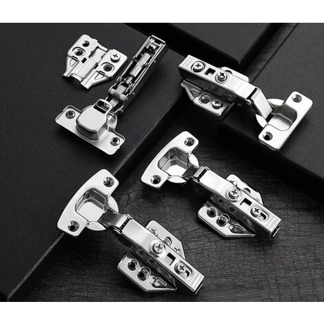Pack of 8, 110 Degree Full Overlay Hinges with Built-in Damper Self ...
