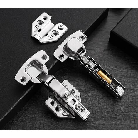 Pack of 8, 110 Degree Full Overlay Hinges with Built-in Damper Self ...
