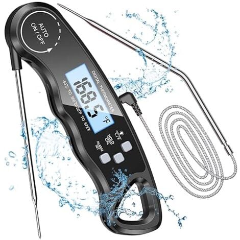 Kitchen Thermometer Instant Read Cooking Thermometer with 102cm Foldable Probe Backlight Magnet Digital Thermometer for Cooking Meat BBQ