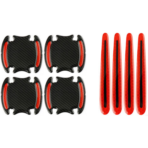 8 PCS (Red) Car Door Handle Scratch Protector, Car Door Handle Sticker ...